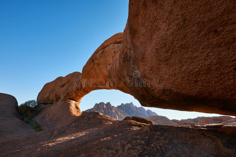 Rock Arch in Namibia in Spitzkoppe Area Stock Image - Image of beauty ...