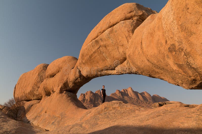 Rock Arch at Spitzkoppe, Erongo, Namibia, Africa Stock Image - Image of ...