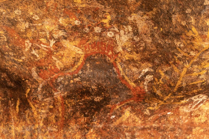 Rock art at Uluru editorial image. Image of acient, historic - 217425075