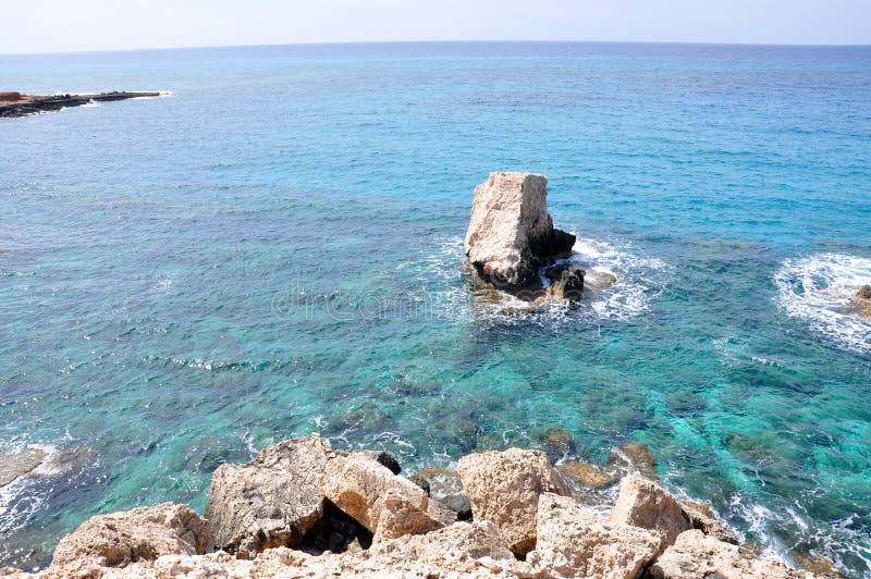 Rock stock photo. Image of cyprus, coastline, cloud, locations - 30687080
