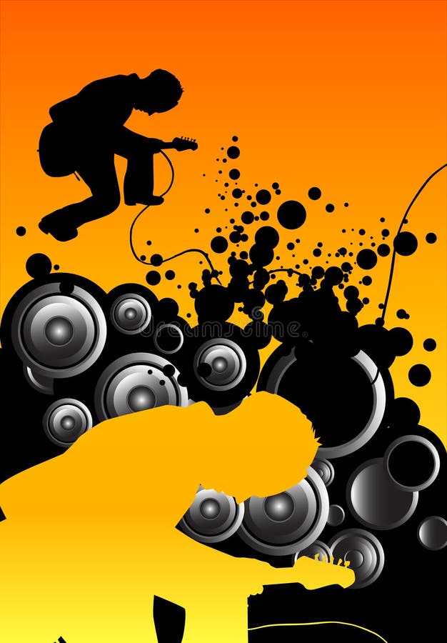 Rock in B Major stock vector. Illustration of rock, frontman - 1369257