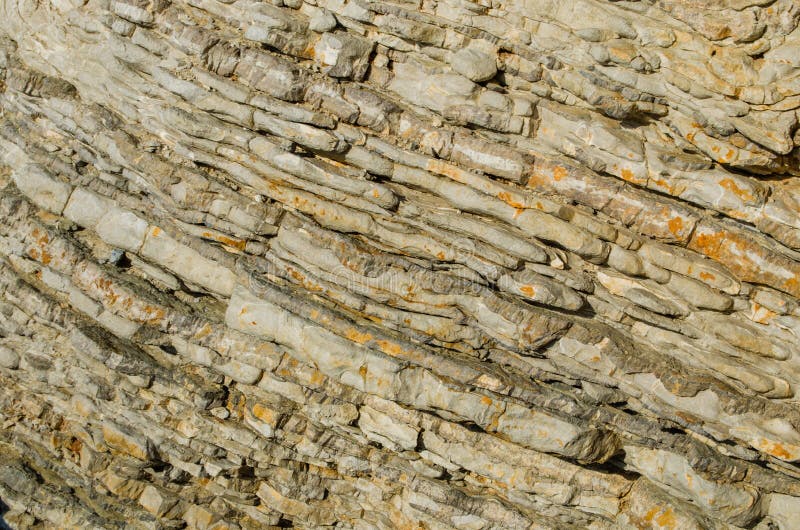 Rock, the Background of the Layers of Ancient Sediments. Stock Image ...