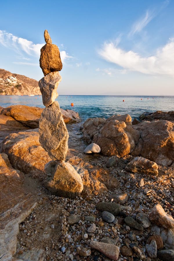 Rock Balancing in the Mountains. Stock Image - Image of balance ...