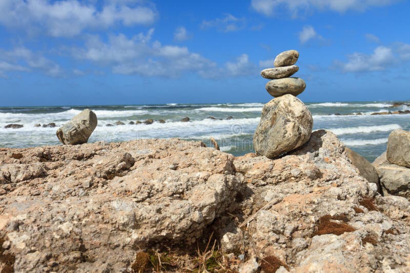 Rock Balancing in the Mountains. Stock Image - Image of balance ...