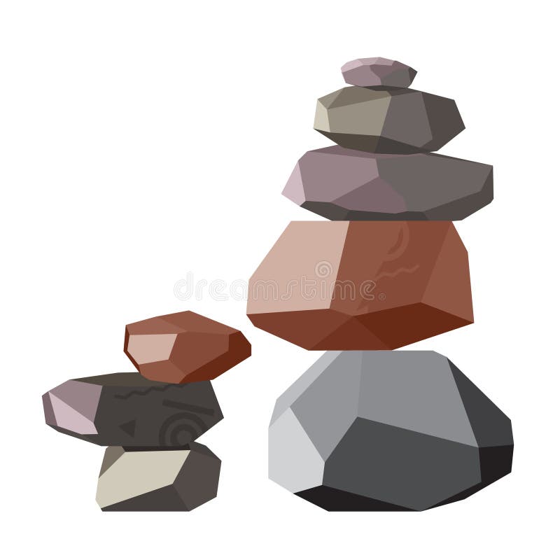 Rock Balancing Logo Designs Inspirations Stock Illustration ...
