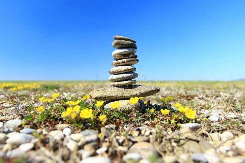 Rock Balancing, Stone Stacks on the Beach Stock Photo - Image of rocks ...