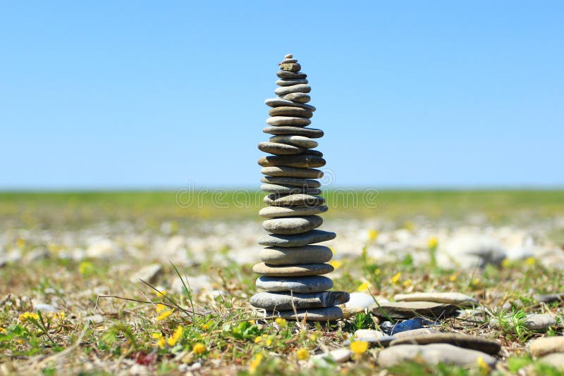Rock Balancing in the Mountains. Stock Image - Image of balance ...