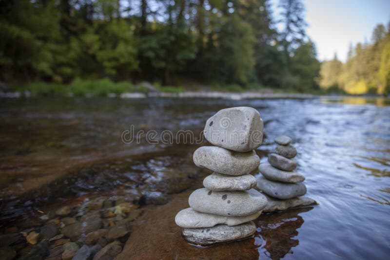 Rock Balancing in the Mountains. Stock Image - Image of balance ...