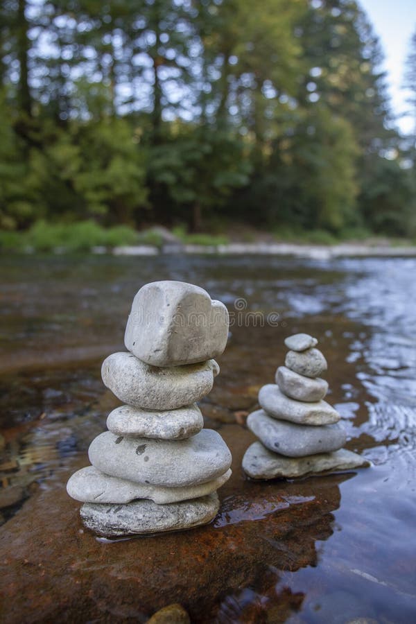 Rock Balancing in the Mountains. Stock Image - Image of balance ...