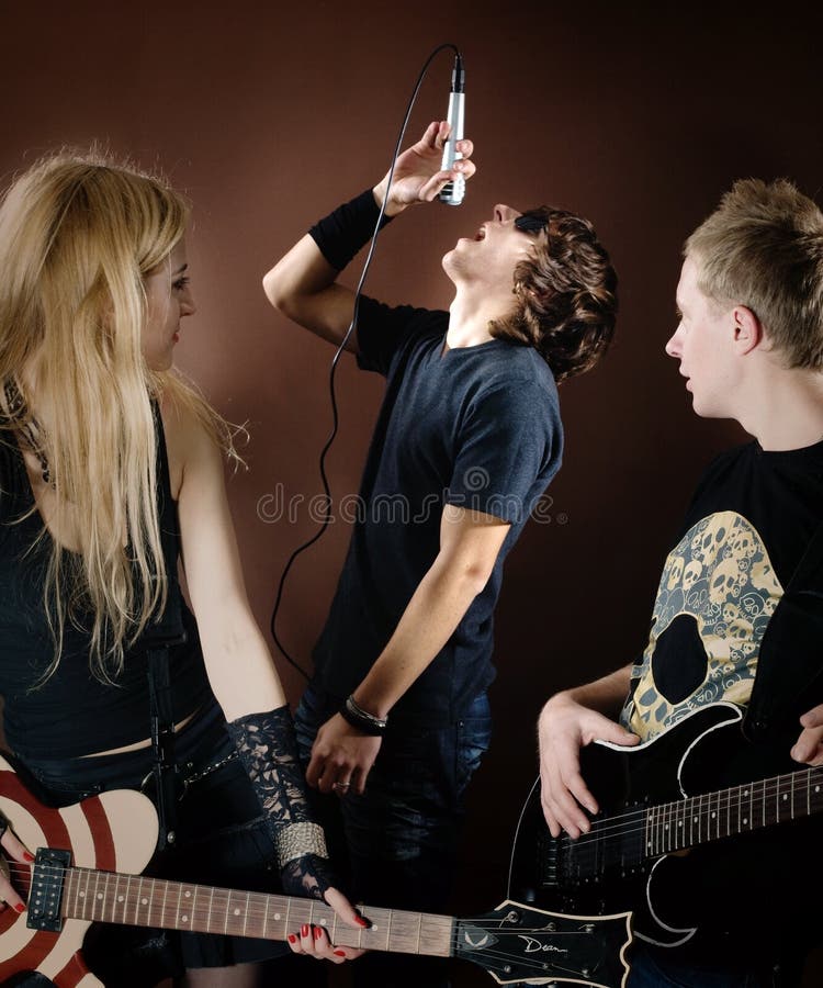 Funny band stock image. Image of microphone, playing - 12324871