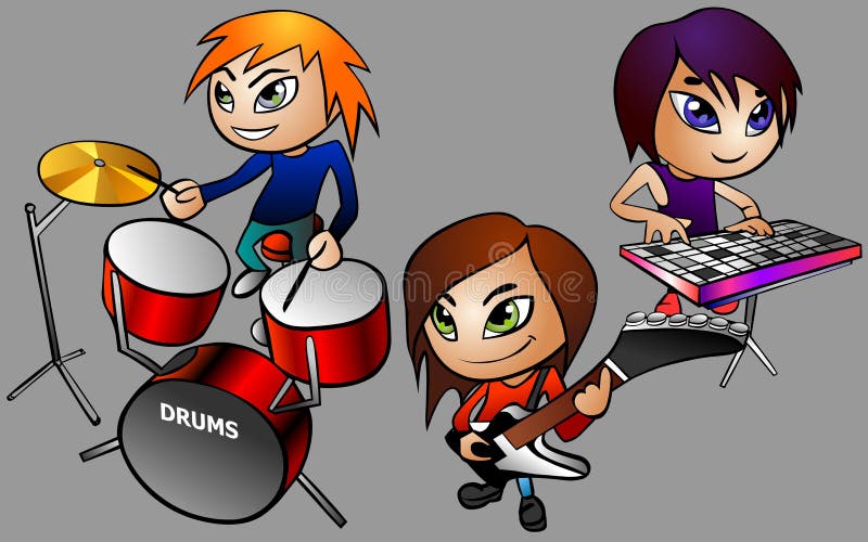 Cartoon rock band icon stock vector. Illustration of cartoon - 17788759