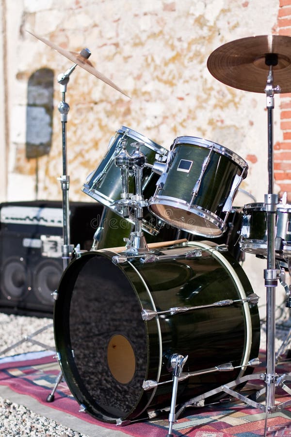 Rock Band Drum Kit Outdoors Stock Image - Image of rock, drums: 16302867