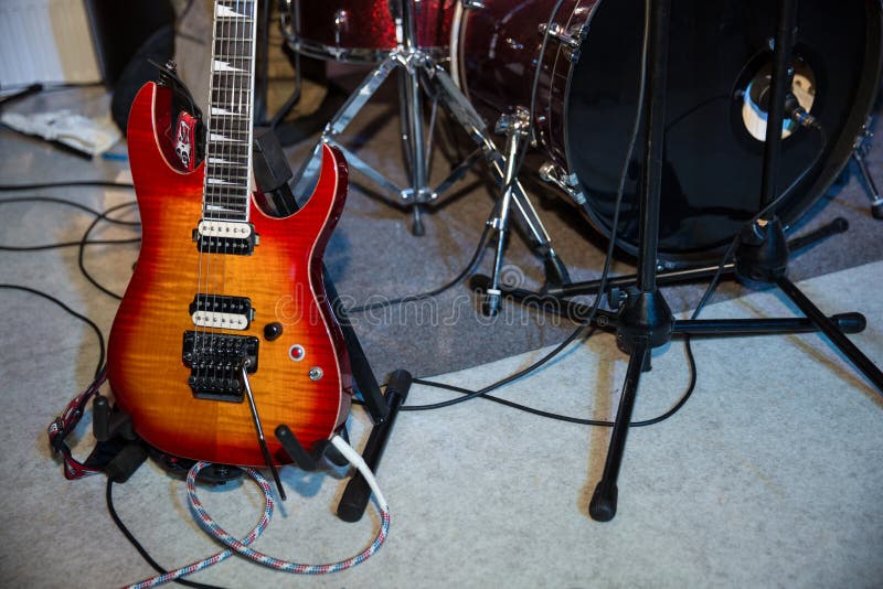 Rock band instruments stock photo. Image of instrument - 106725734