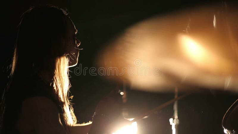 Rock Band Performing on Stage Heavy Metal Rock Group Stock Video ...