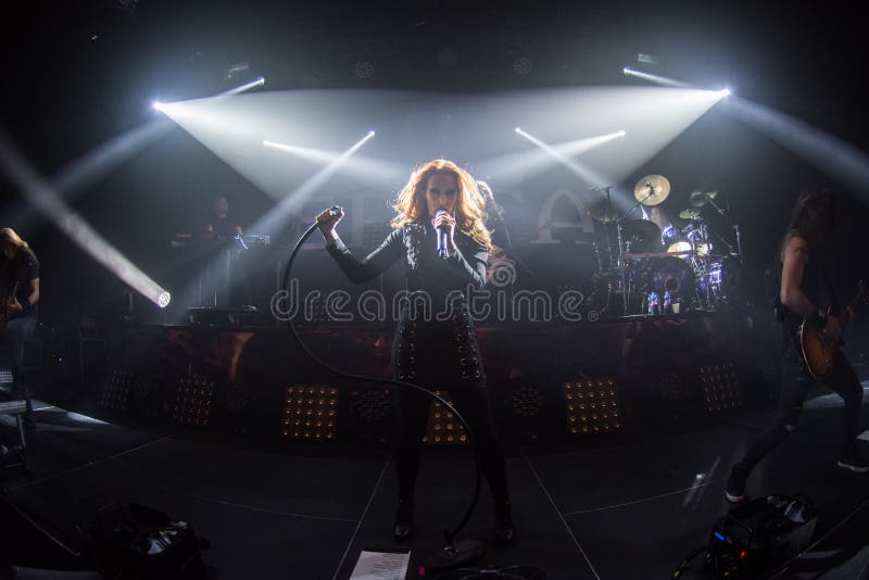 Simone Simons Performin on Stage, Krakow November 2017 Editorial Image ...