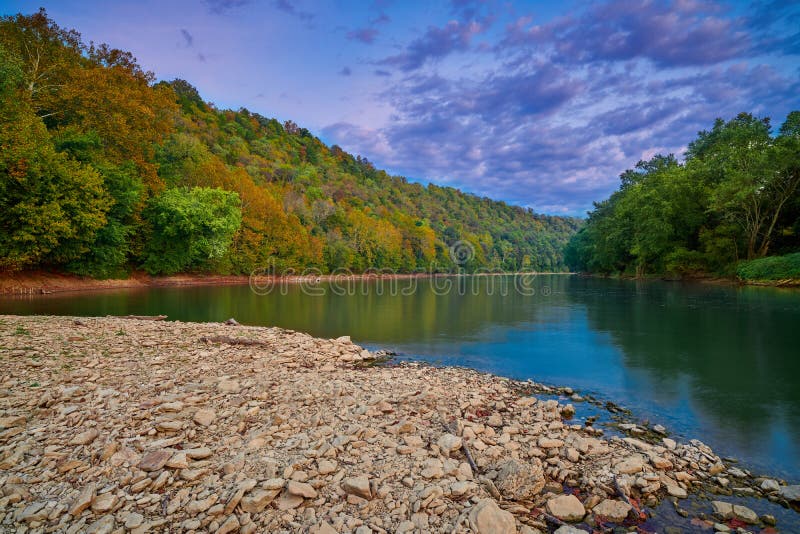Rock Bar Along the Kentucky River in Franklin County Stock Image ...