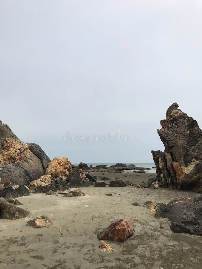 Beach stock image. Image of beach, sand, rock, seaside - 262827021