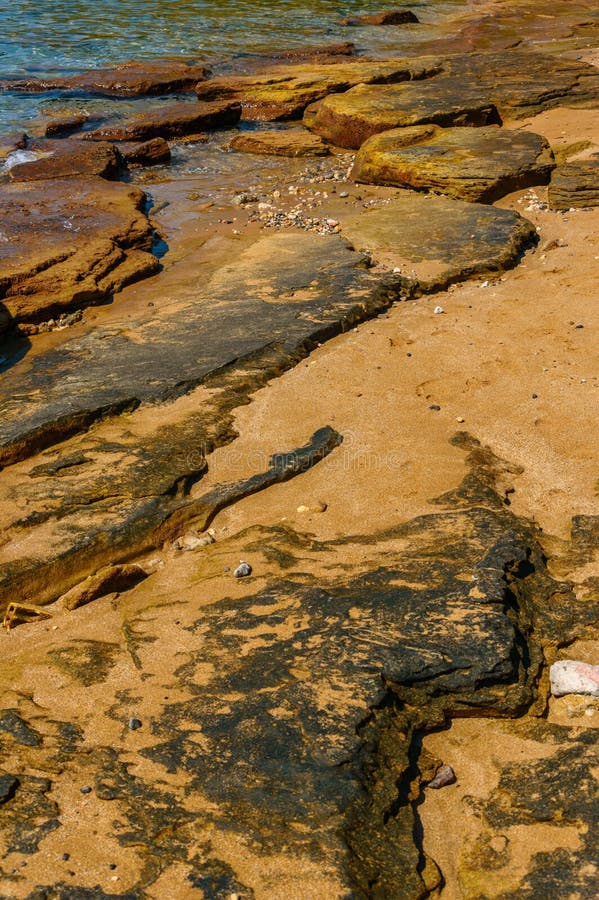 Rock beach stock photo. Image of blue, sand, outdoors - 62895162