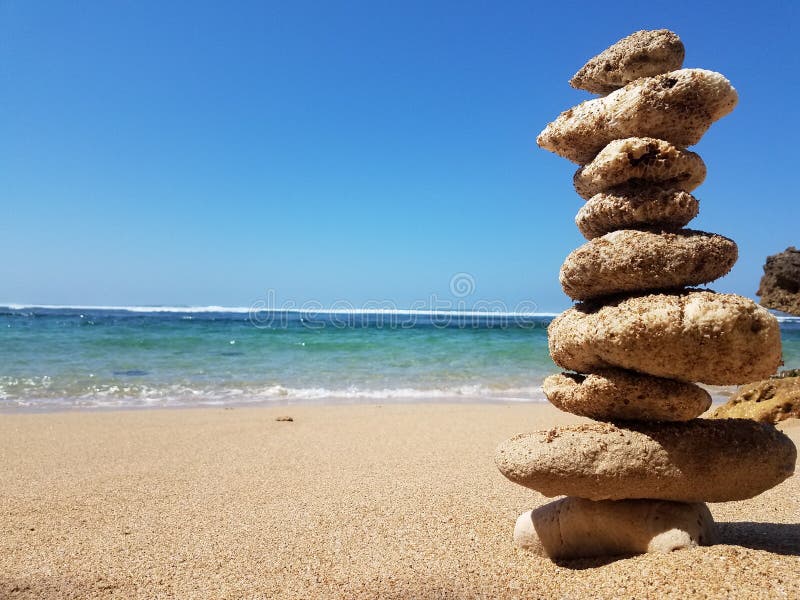 Rock on the beach stock image. Image of wave, coast - 227414595