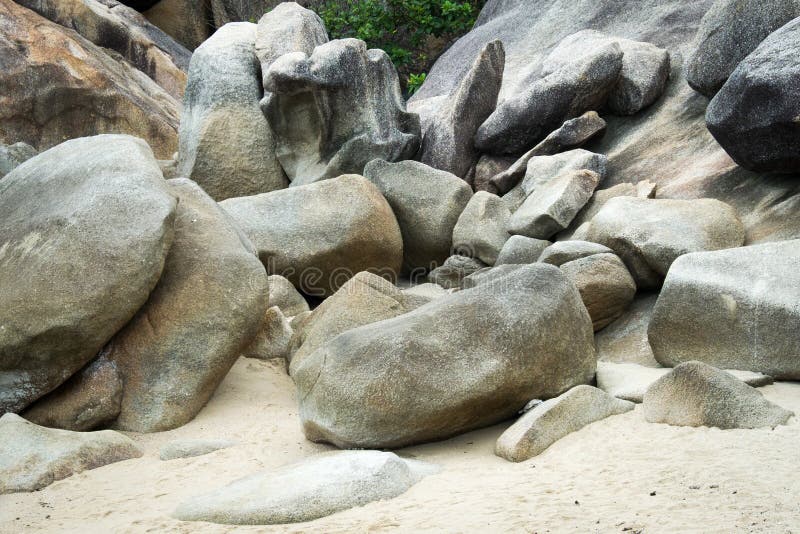Rock on the beach stock photo. Image of peace, round - 35005764