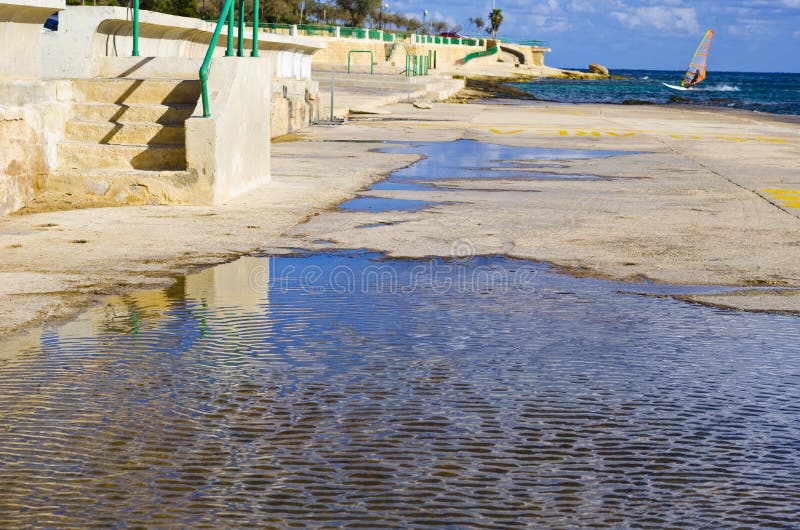 Rock Beach in Winter, Malta Stock Image - Image of seascape, calm: 35579307
