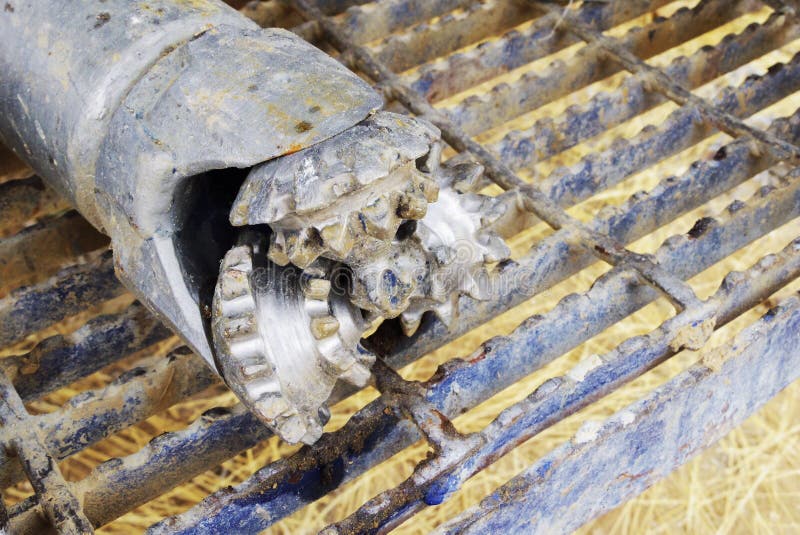 A Rock Bit on Back of Drill Rig. Stock Photo - Image of energy, rock ...