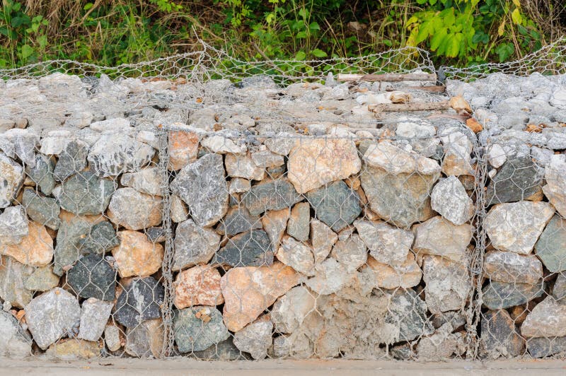 Rock Blocks Prevent Landslides Stock Image - Image of nature, blocks ...