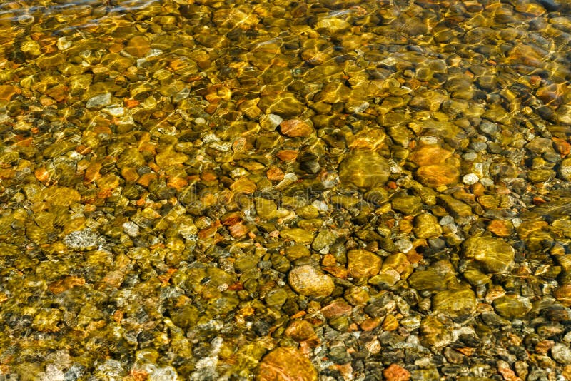 Rock Bottom Seen through Clear Water in Lake Paijanne, Finland Stock ...