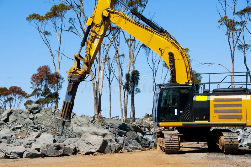 Rock Breaker stock photo. Image of jackhammer, machinery - 202760488