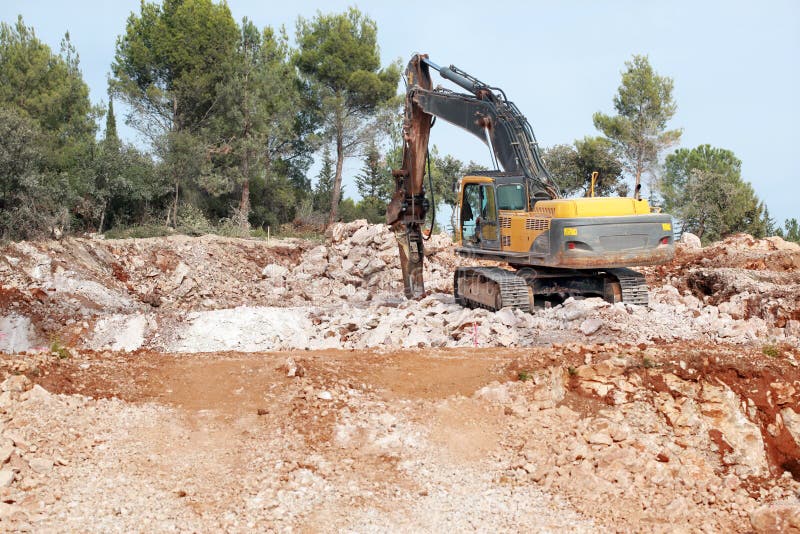 Rock Breaker at Work stock photo. Image of rock, rocky - 21263224