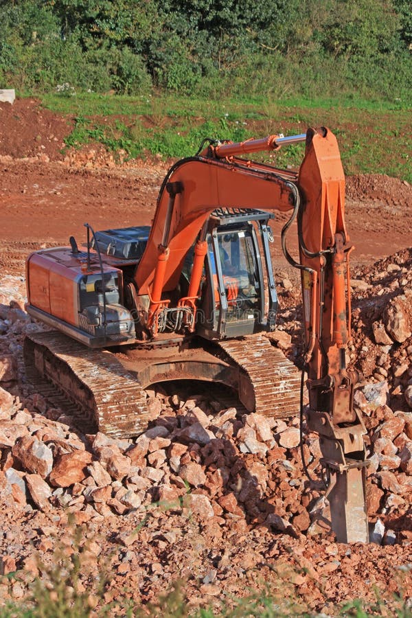 Rock Breaker stock image. Image of bulldozers, roadworks - 53553291
