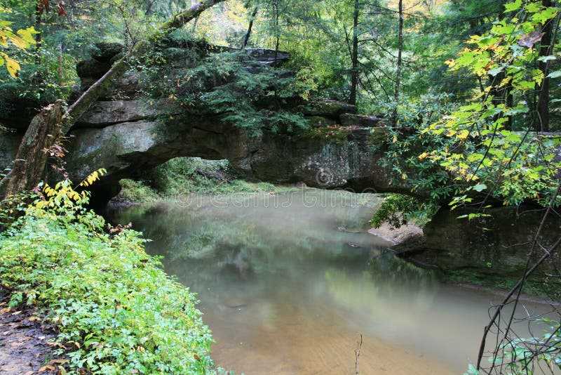 Rock Bridge Arch stock photo. Image of outdoor, boone - 80335862