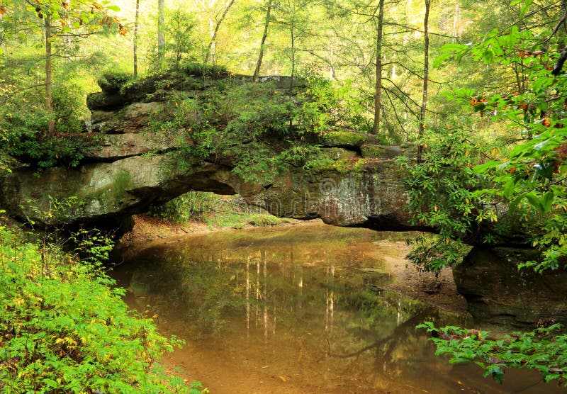 Rock Bridge Arch stock photo. Image of outdoor, boone - 80335862