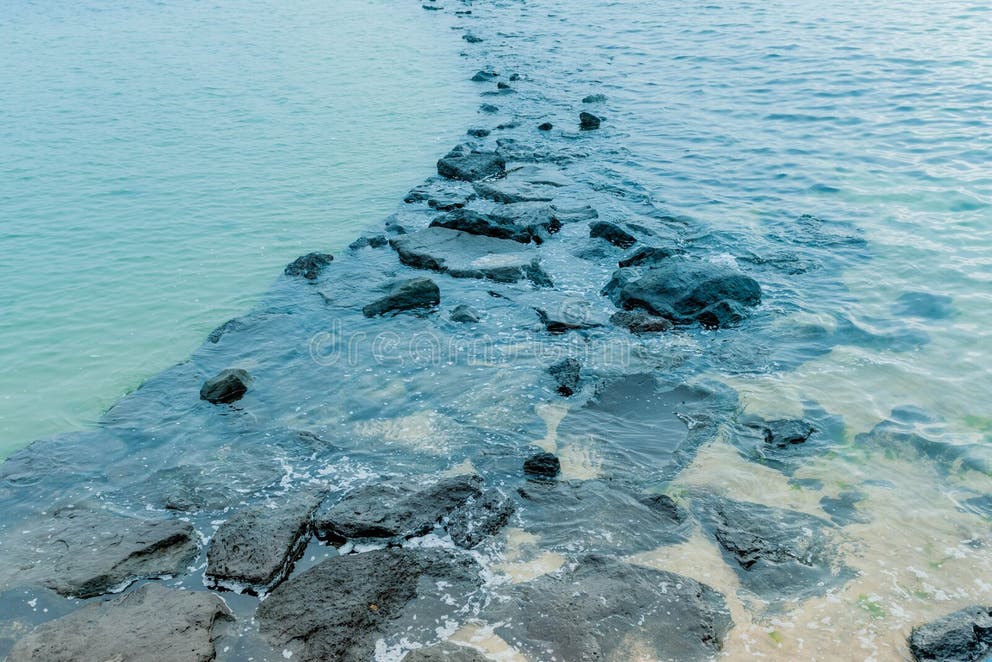 Rock Bridge at Surface of Water Stock Image - Image of scenic, jeju ...