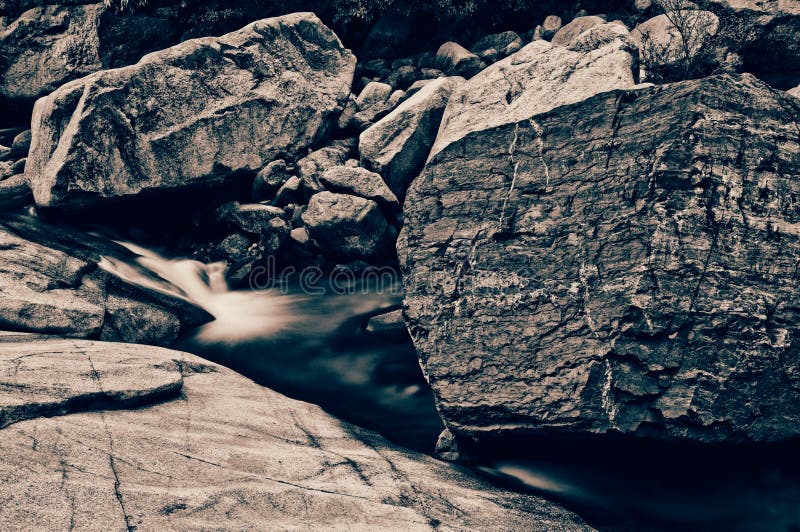 Rock in brook stock image. Image of pure, brook, black - 28635089