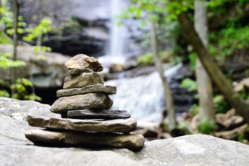 Rock Cairn or Rock Stack stock image. Image of background - 246581567