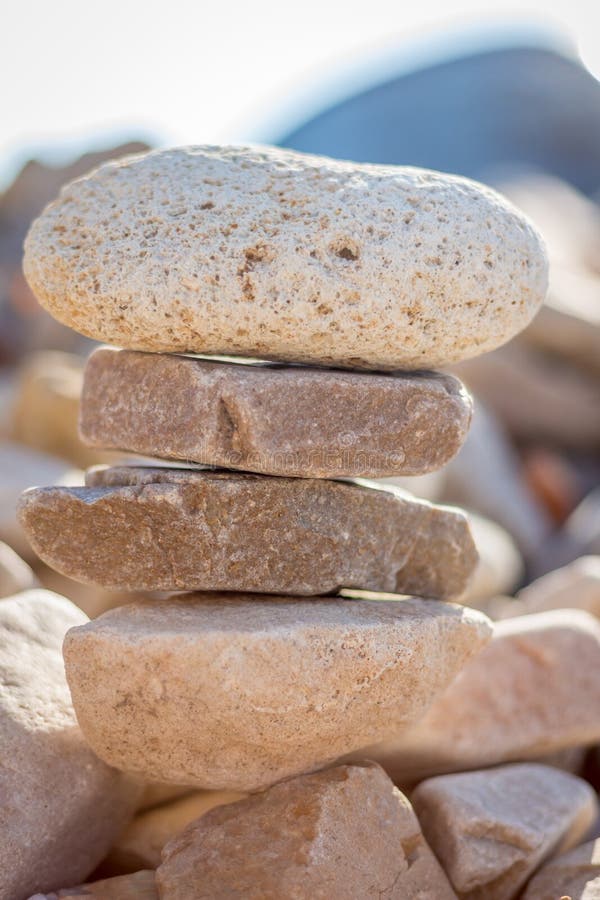 Close Up of Rock Cairn stock image. Image of nature - 190731153