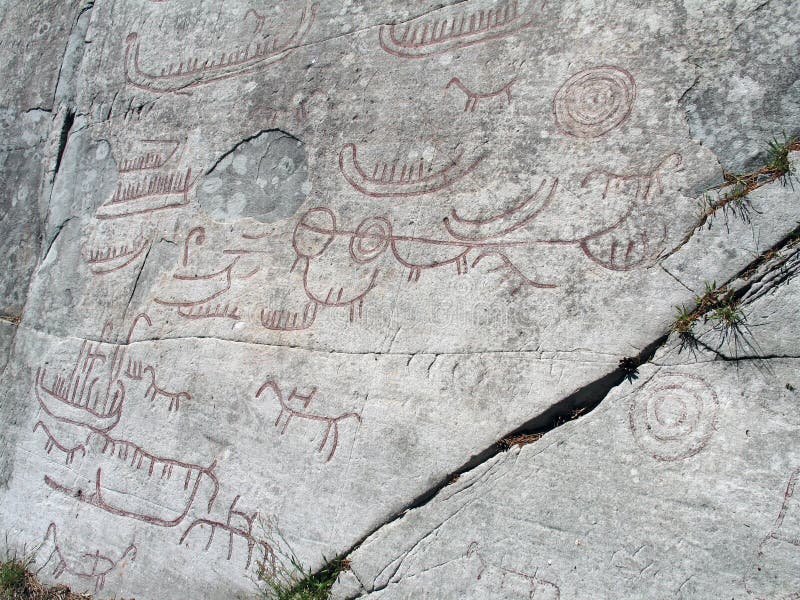 Rock carvings stock image. Image of petroglyph, landscape - 28843425