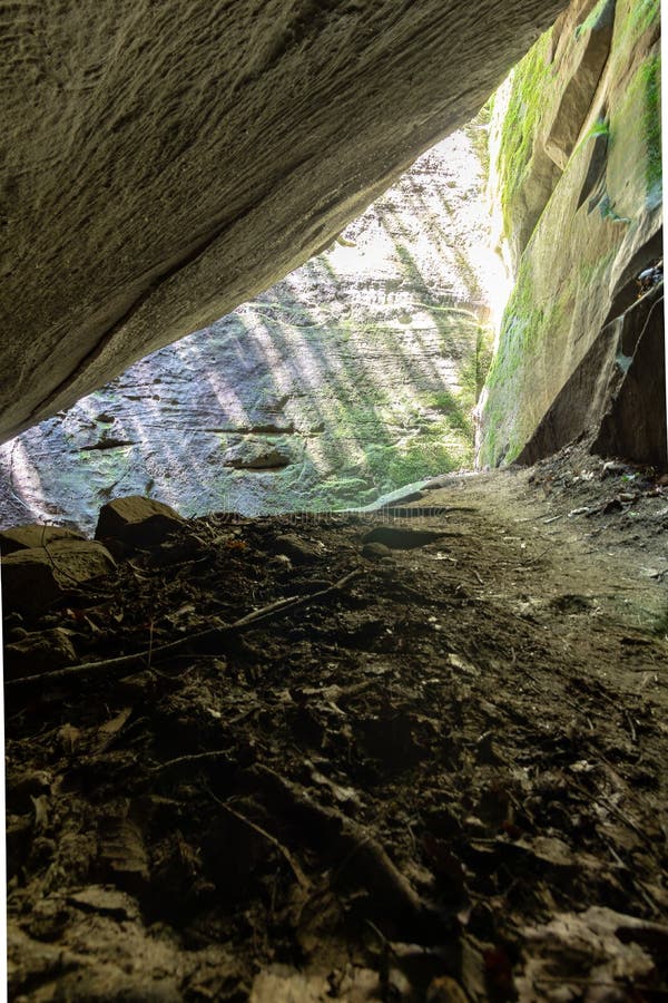 Rock Cave Sun Rays stock image. Image of beautiful, green - 137265885