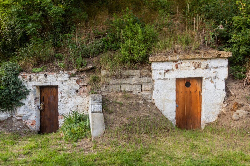 Rock Cellars in Duba, Czech Republ Stock Photo - Image of hill, scenery ...