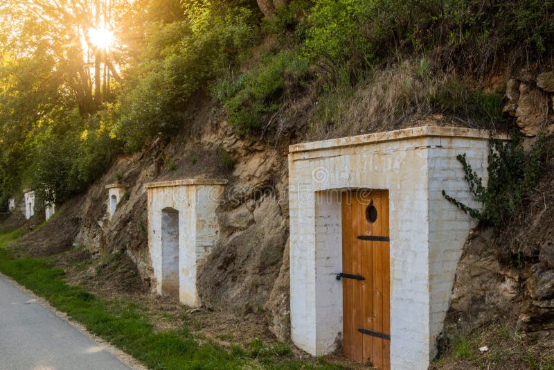 Rock Cellars in Duba, Czech Republ Stock Photo - Image of underground ...