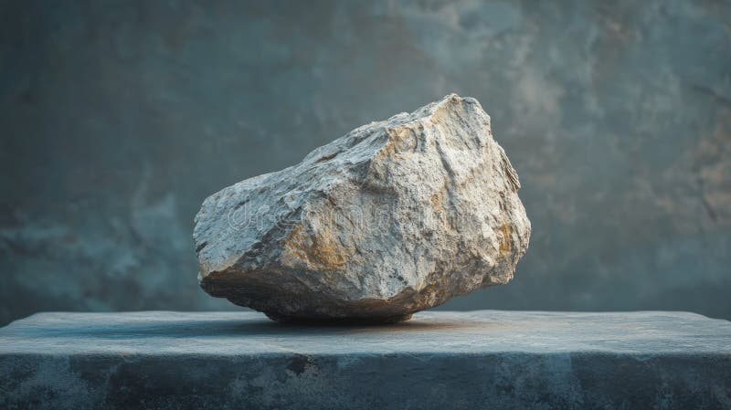 Rock on Cement Slab stock image. Image of natural, generated - 374679371