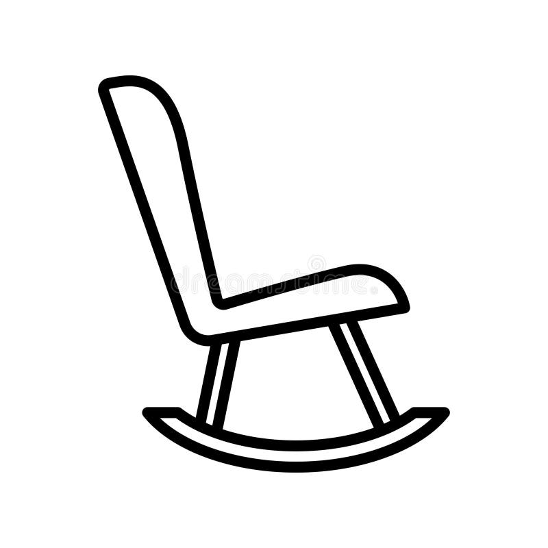 Rock Chair Icon Vector on Trendy Design Stock Vector - Illustration of ...