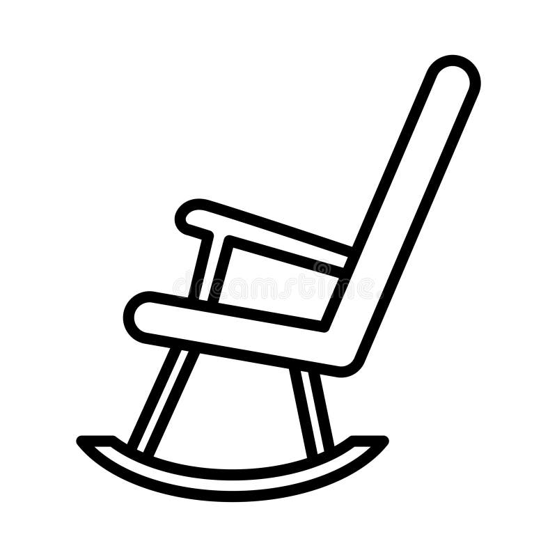 Rock Chair Icon Vector on Trendy Design Stock Vector - Illustration of ...