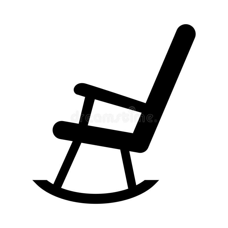 Rock Chair Icon Vector on Trendy Design Stock Vector - Illustration of ...