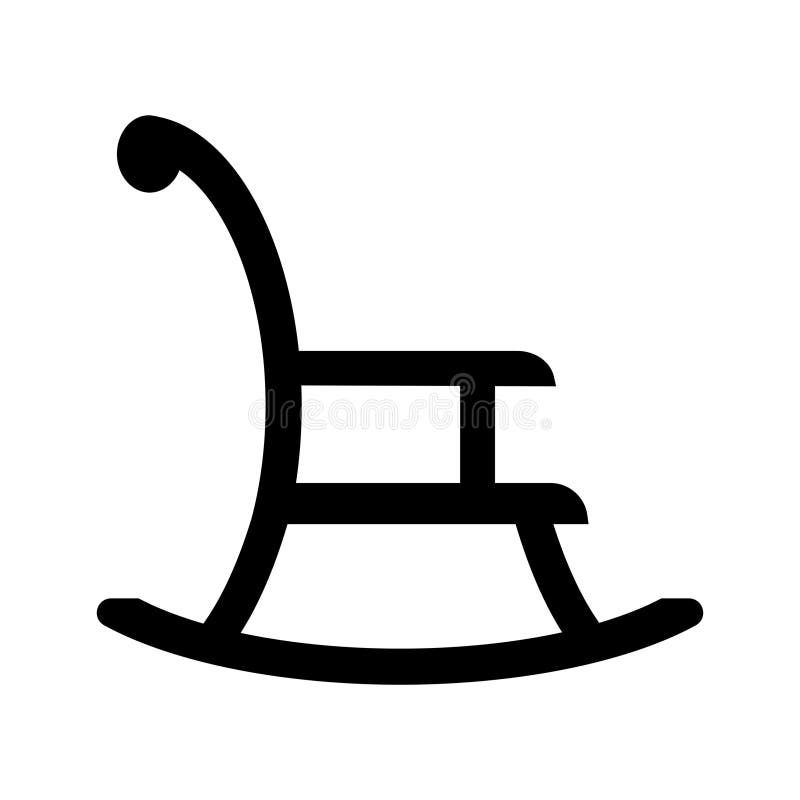 Rock Chair Icon Vector on Trendy Design Stock Vector - Illustration of ...
