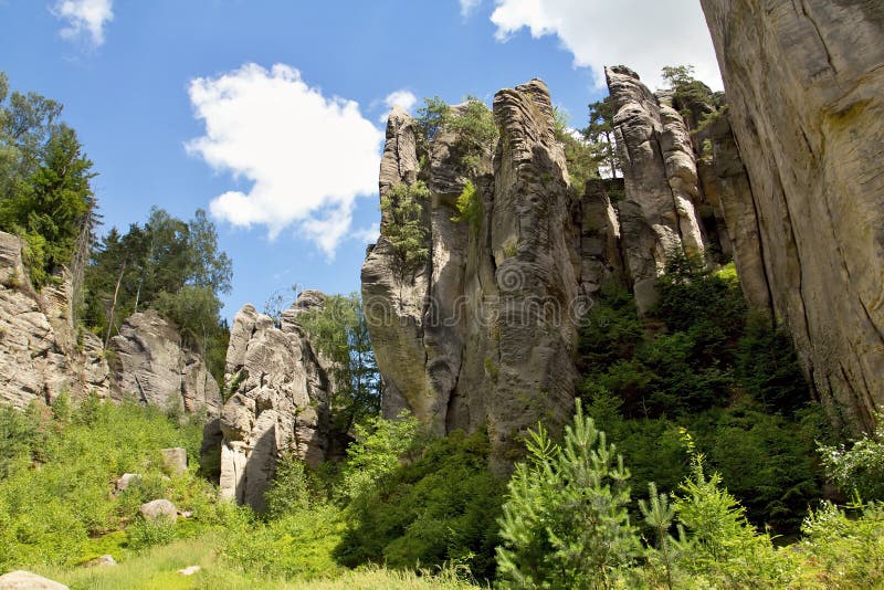Rock city Prachov Rocks stock photo. Image of outdoor - 80153862