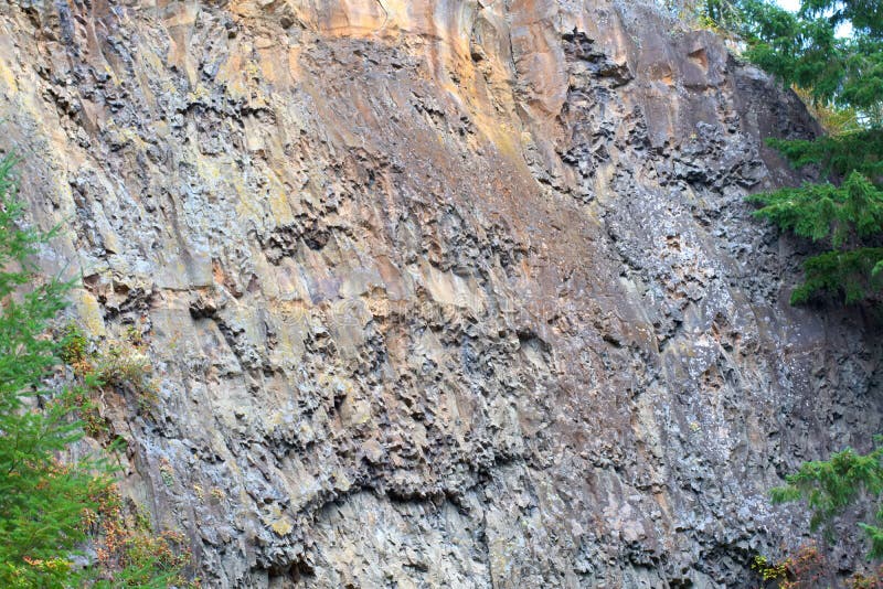 A Rock Cliff Face Showing Layers of Rock Stock Image - Image of ...