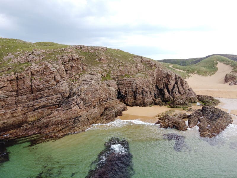 Rock Cliff Overlooking the Clear Sea Water Stock Image - Image of ...