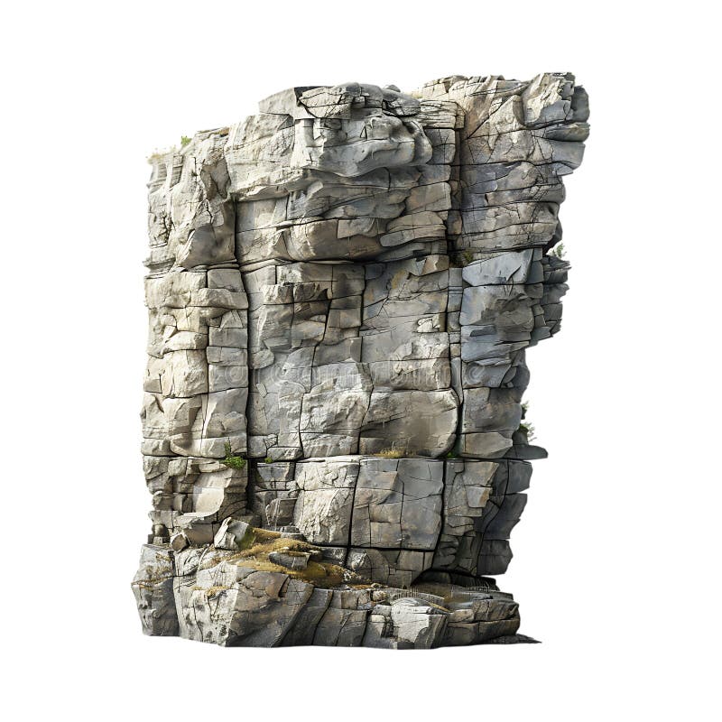 Rock Cliff on Transparent Background - Ai Generated Stock Illustration ...